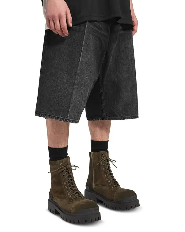 Balenciaga Waxed Suede Boots