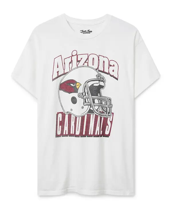 Junk Food Clothing Arizona Cardinals Throwback Helmet T-shirt - White