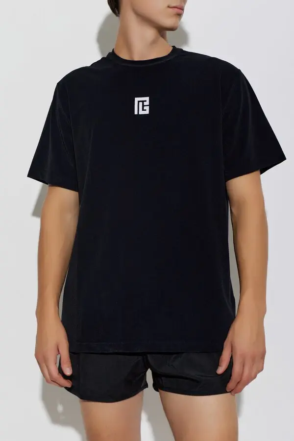 Balmain T-shirt With Embroidered Logo