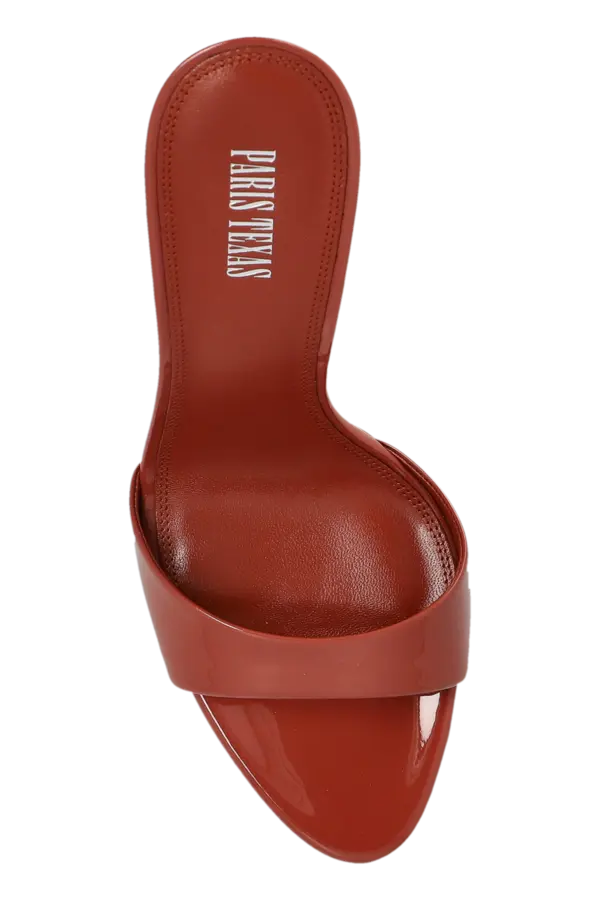 Paris Texas Lidia" Patent Leather Stiletto Heeled Mules