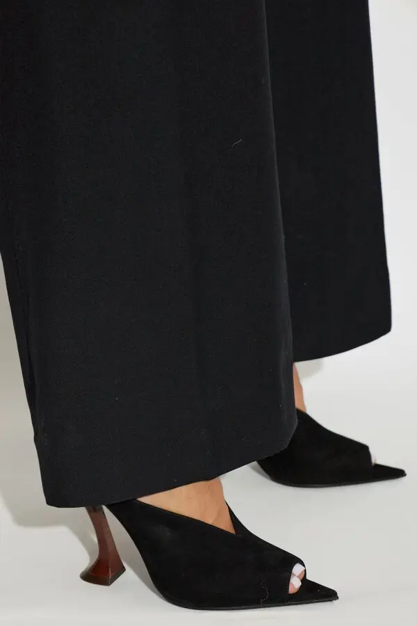 LANVIN Suede Heeled Mules