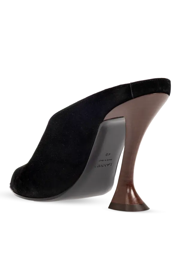 LANVIN Suede Heeled Mules