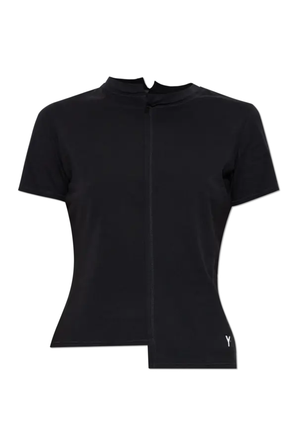 Y3 Asymmetrical Cut T-shirt - Black