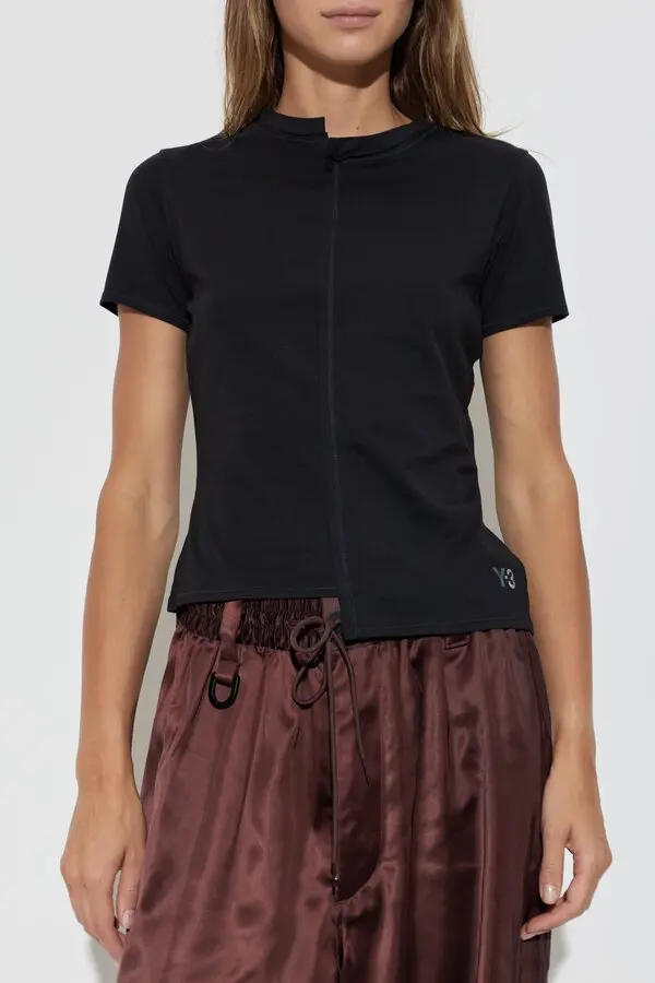 Y3 Asymmetrical Cut T-shirt
