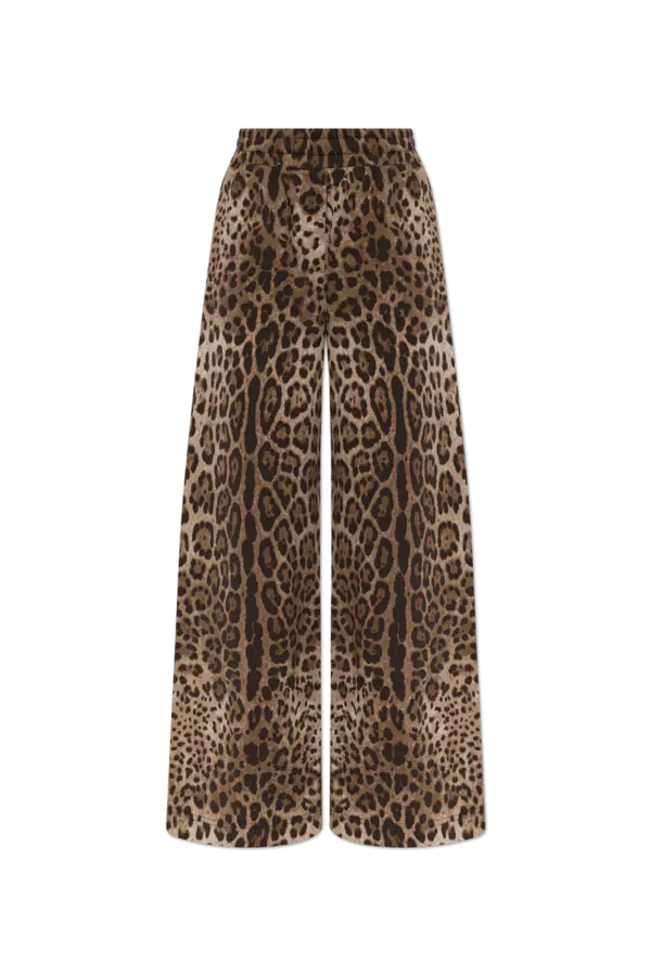 Dolce & Gabbana Animal Print Palazzo Sweatpants