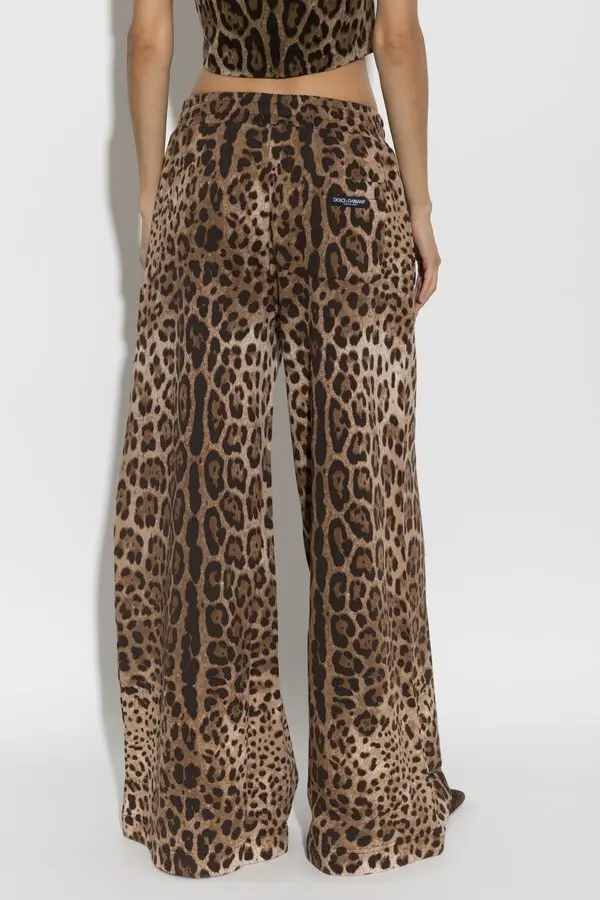 Dolce & Gabbana Animal Print Palazzo Sweatpants