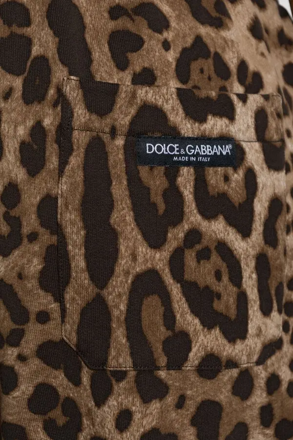 Dolce & Gabbana Animal Print Palazzo Sweatpants