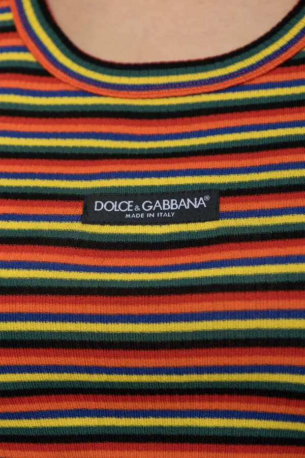 Dolce & Gabbana Striped Pattern Top