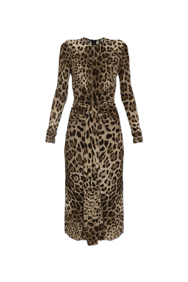 Dolce & Gabbana Animal Print Dress - Brown