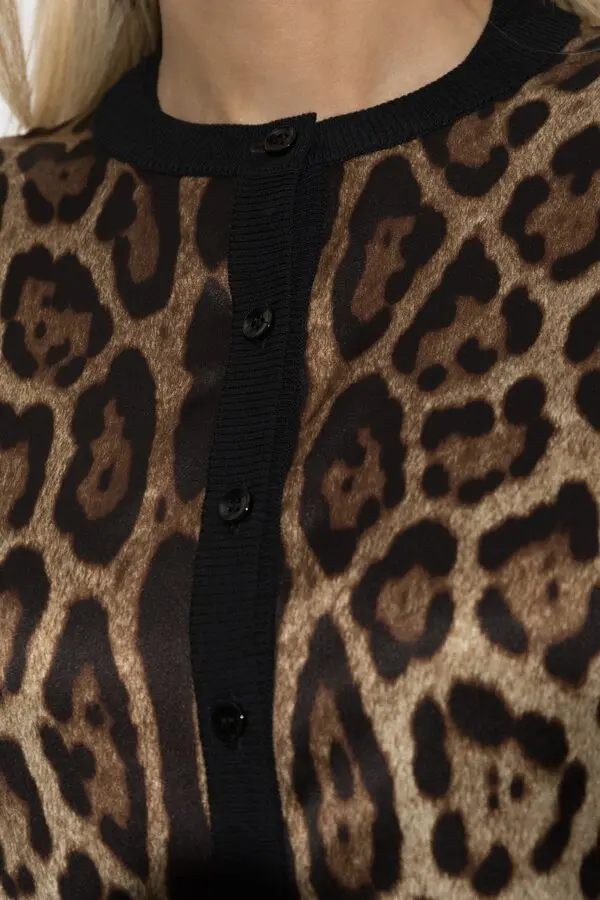 Dolce & Gabbana Animal Print Cardigan