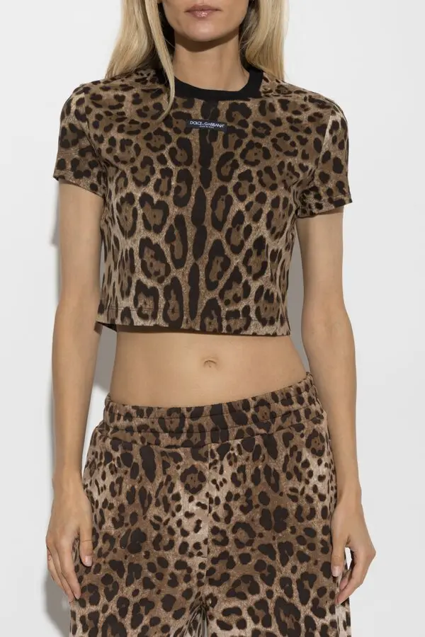 Dolce & Gabbana Animal Motif Top
