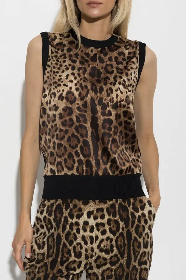 Dolce & Gabbana Animal Print Top
