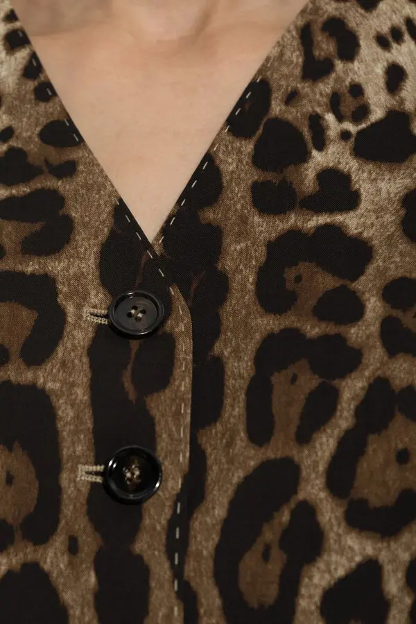 Dolce & Gabbana Wool Vest With Animal Motif