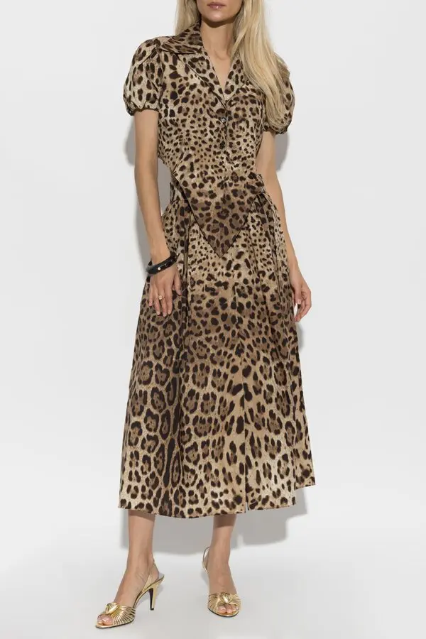 Dolce & Gabbana Leopard Print Short Sleeve Top