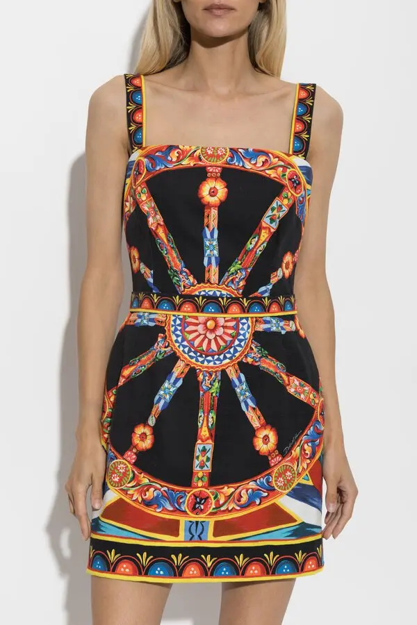 Dolce & Gabbana Carretto Print Maxi Dress