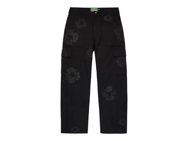 DENIM TEARS Mono Wreath Cargo Pant - Black