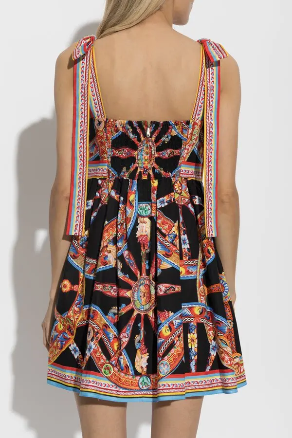 Dolce & Gabbana Carretto" Print Cotton Mini Dress