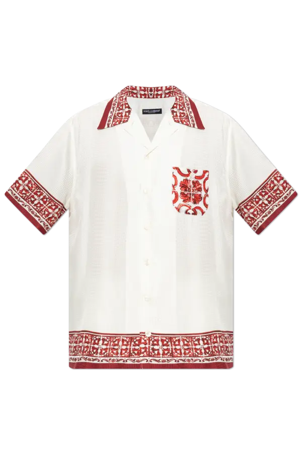 Dolce & Gabbana Silk Shirt With "majolica" Print