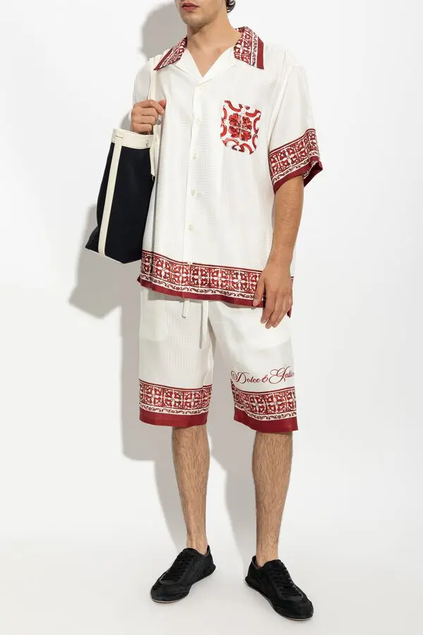 Dolce & Gabbana Silk Shirt With "majolica" Print