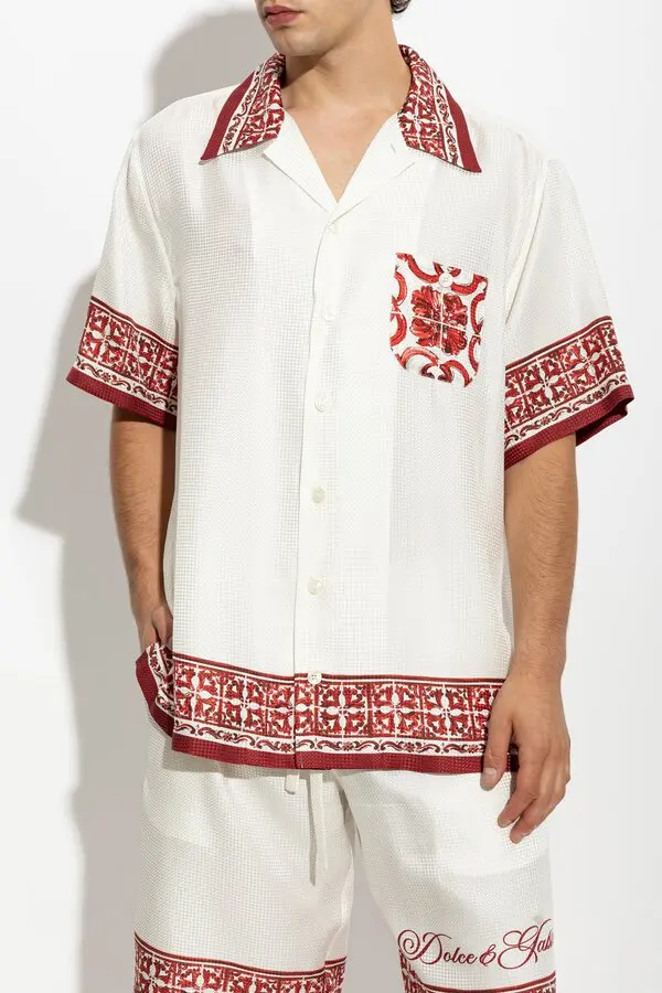 Dolce & Gabbana Silk Shirt With "majolica" Print