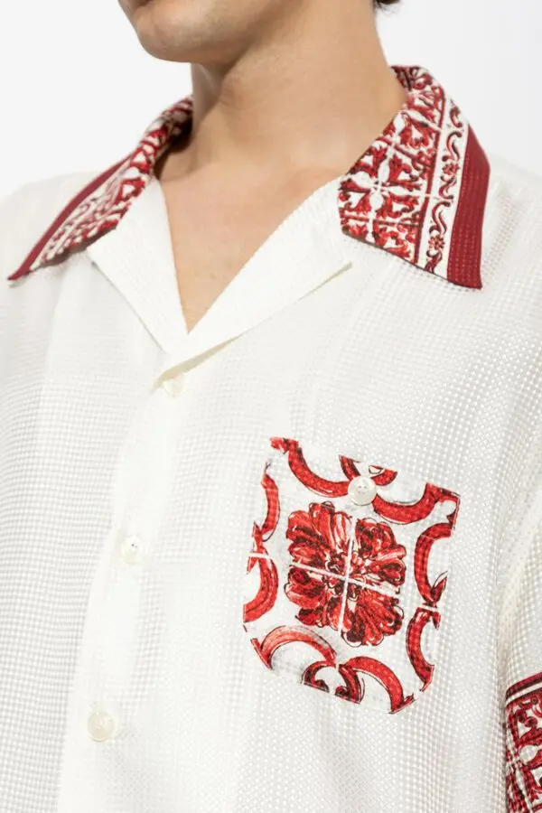 Dolce & Gabbana Silk Shirt With "majolica" Print