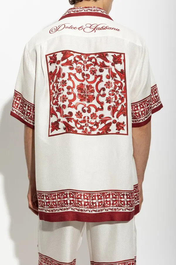 Dolce & Gabbana Silk Shirt With "majolica" Print