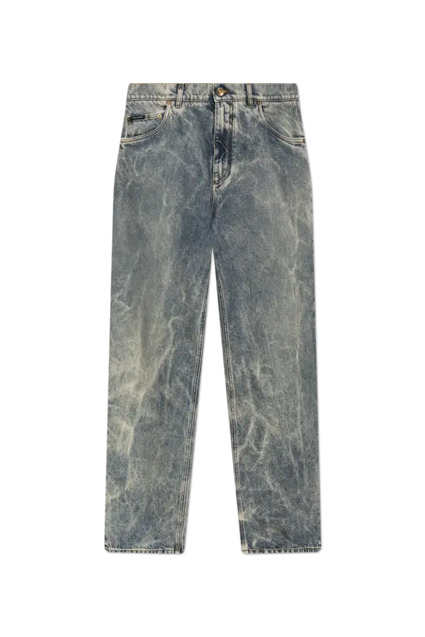 Dolce & Gabbana Vintage Effect Straight Leg Jeans