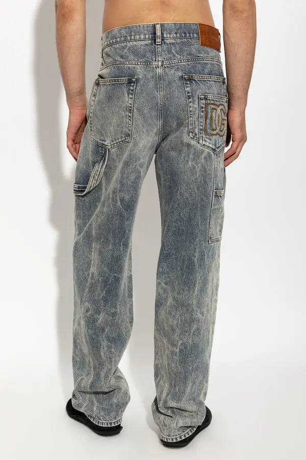 Dolce & Gabbana Vintage Effect Straight Leg Jeans