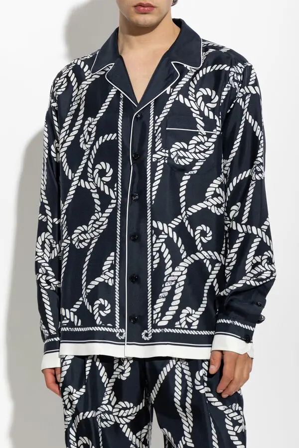 Dolce & Gabbana Silk Shirt With "marina" Print