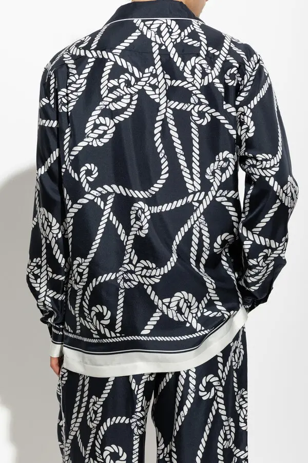 Dolce & Gabbana Silk Shirt With "marina" Print