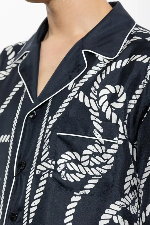 Dolce & Gabbana Silk Shirt With "marina" Print