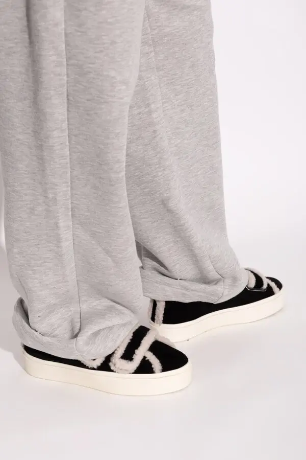 Inuikii Shearling Low Top Sneakers With Velcro Straps