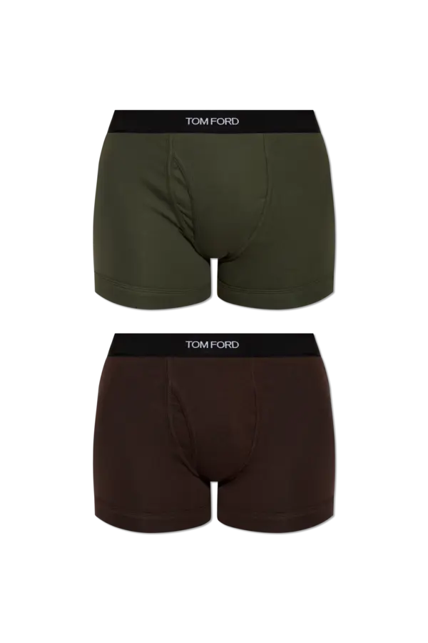 TOM FORD 2-pack Of Cotton Boxers With Logo - Multicolour
