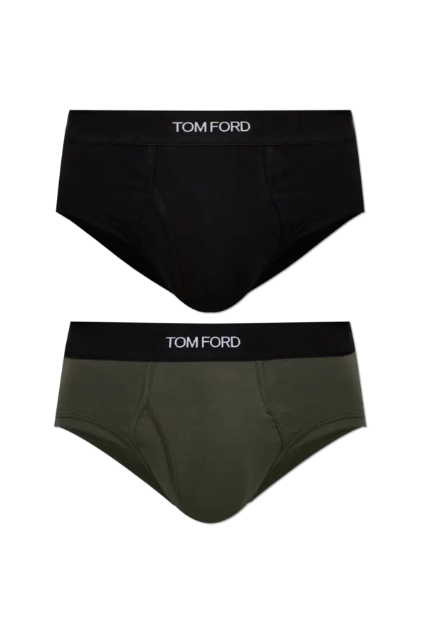 TOM FORD 2-pack Of Cotton Briefs With Logo - Multicolour