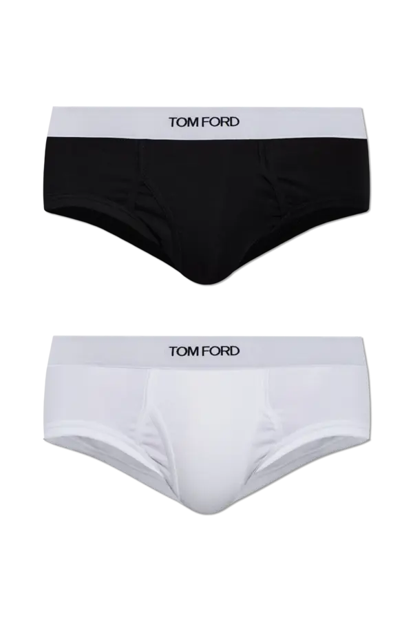 TOM FORD Two-pack Of Cotton Briefs With Logo - Multicolour