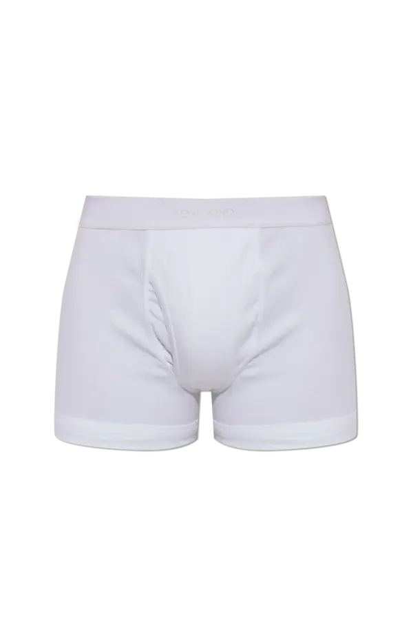TOM FORD Cotton Boxers With Logo - White