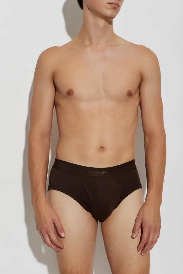 TOM FORD Cotton Briefs With Logo