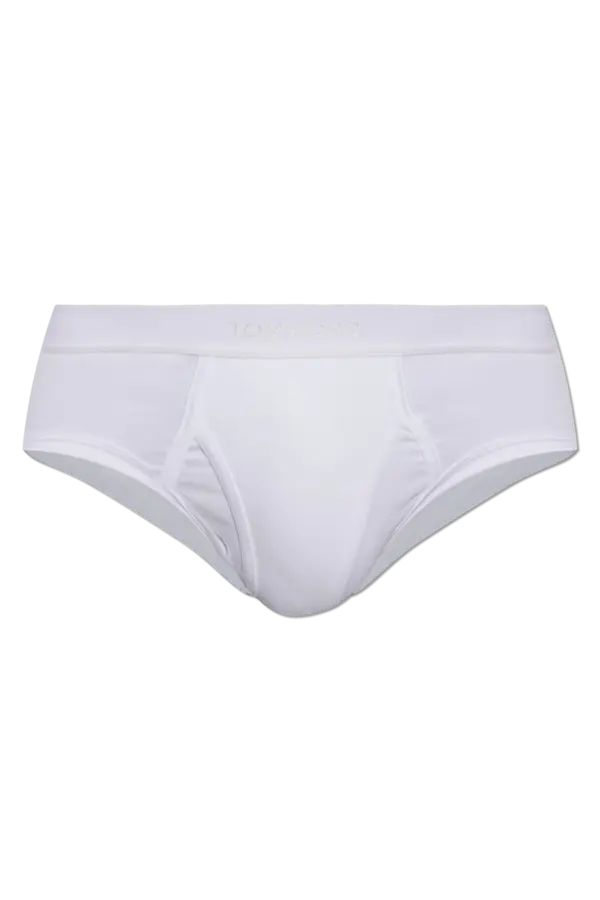 TOM FORD Cotton Briefs With Logo - White