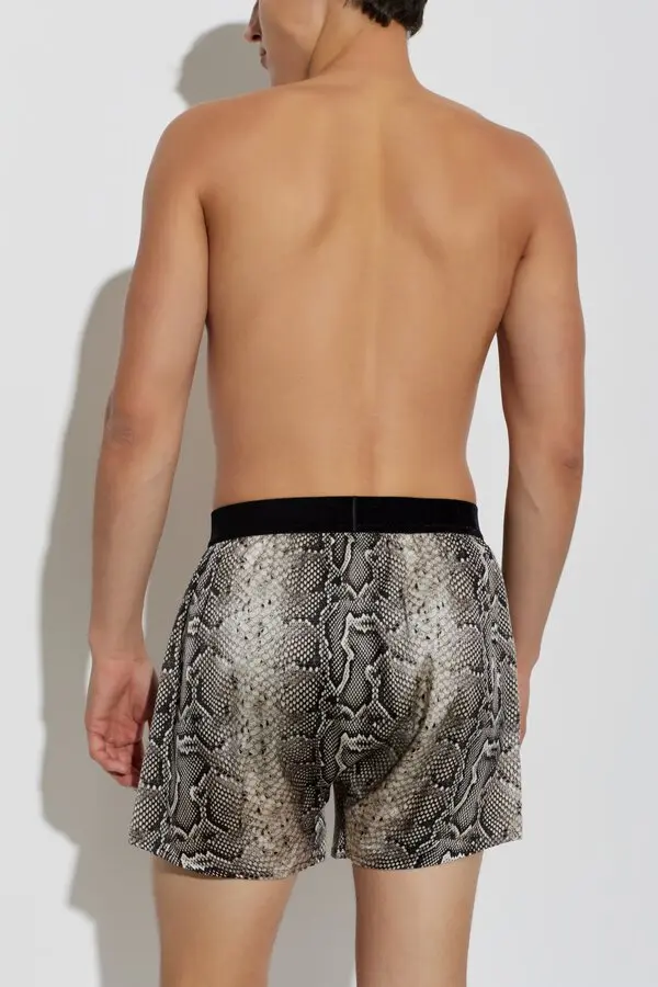 TOM FORD Silk Boxers With Animal Print