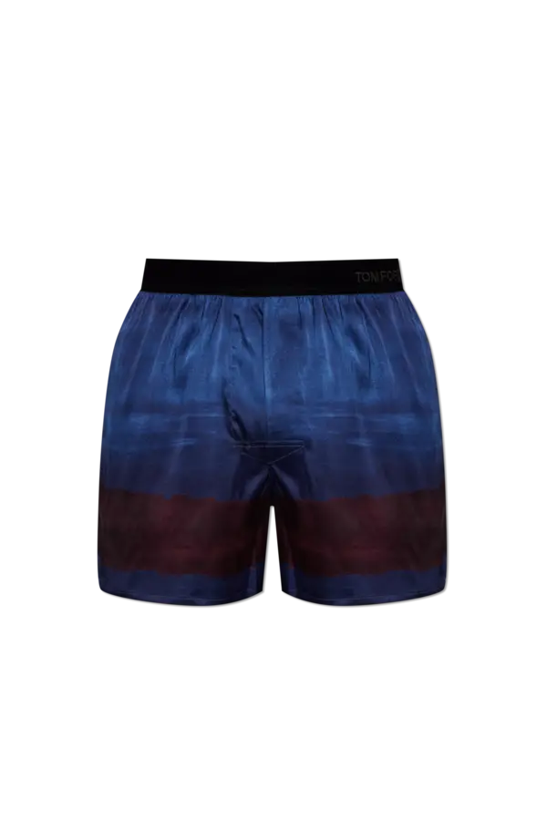 TOM FORD Cotton Boxers With Logo - Blue