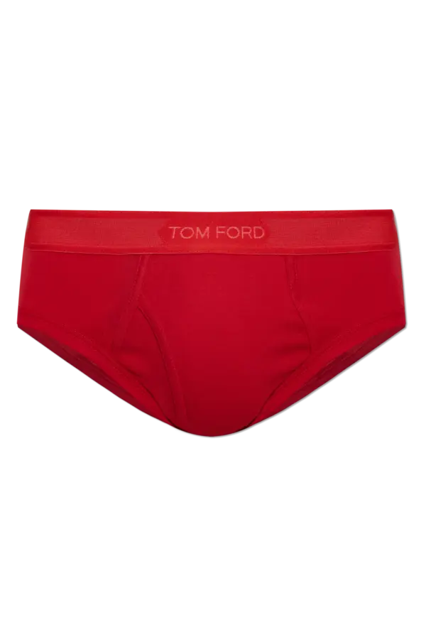 TOM FORD Cotton Briefs With Logo - Red