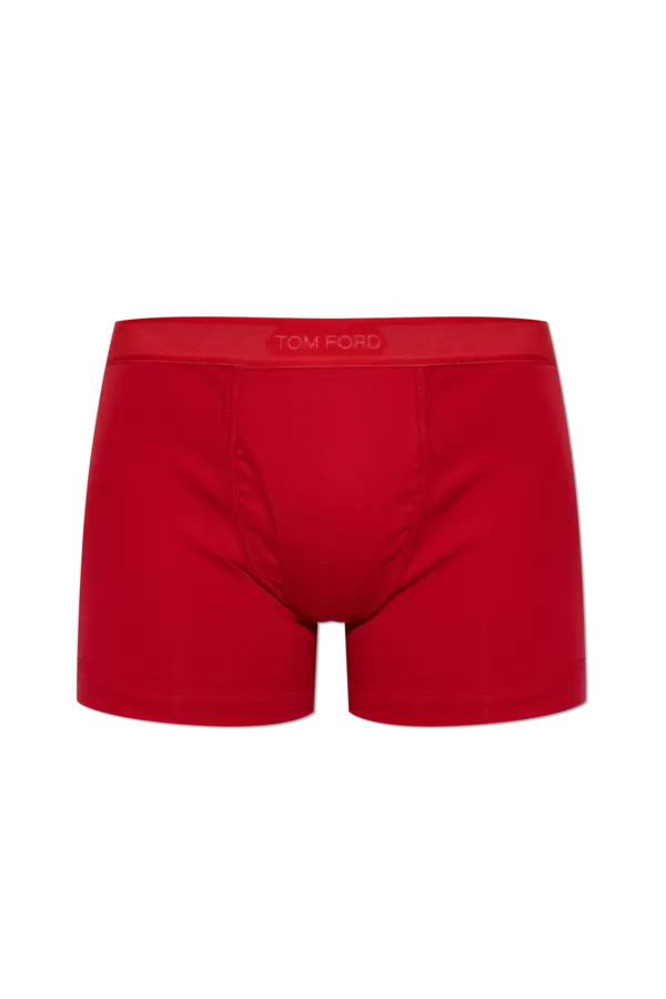 TOM FORD Cotton Boxers With Logo - Red