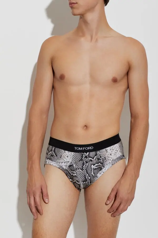 TOM FORD Cotton Briefs With Animal Motif