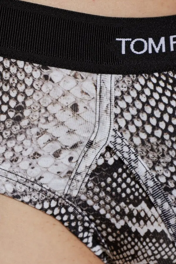 TOM FORD Cotton Briefs With Animal Motif