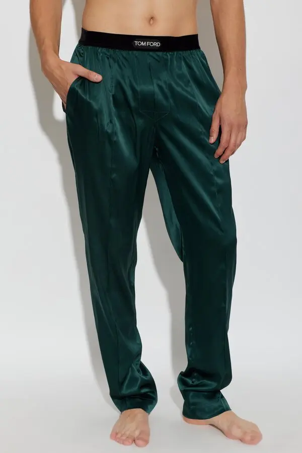 TOM FORD Silk Underwear Pants - Green