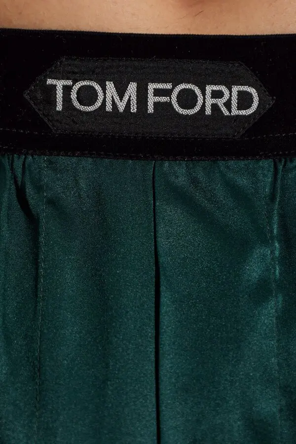 TOM FORD Silk Underwear Pants - Green