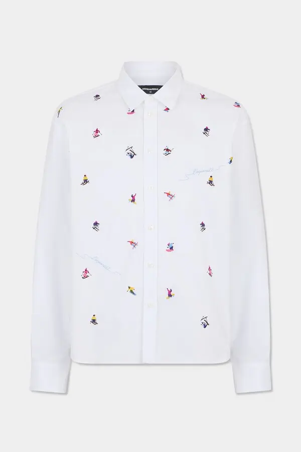 Dsquared2 Skiers Embroidered Boxy Shirt