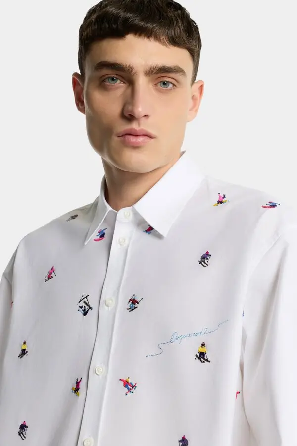Dsquared2 Skiers Embroidered Boxy Shirt