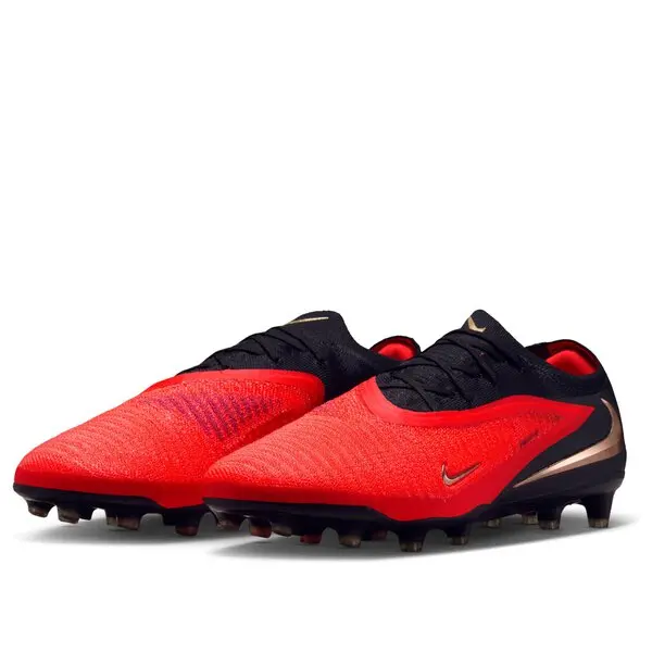 Nike Phantom Ag Low Top Sneakers - Bright Deep Red/blurred/black