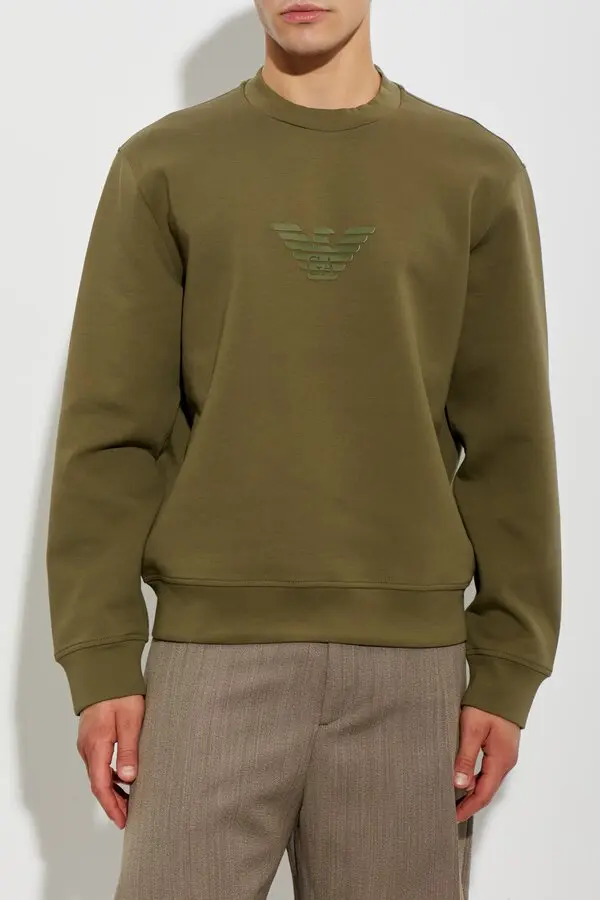 Emporio Armani Crewneck Sweatshirt With Debossed Logo